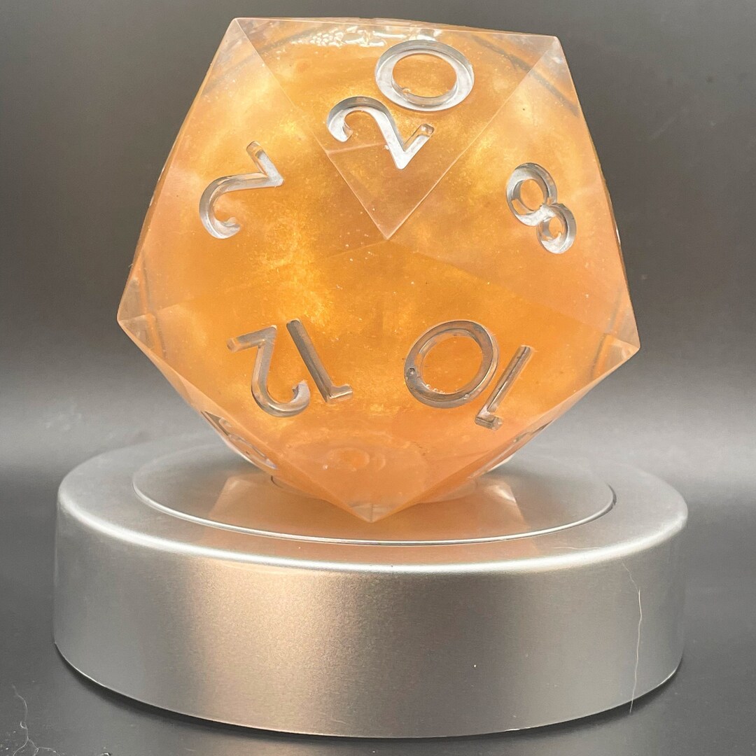 Gilded Seraphic Cipher - Dnd D20 - Luxury Rpg Artisan Dice - Handmade ...