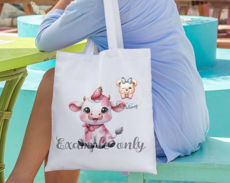 Cute Fruit Cows Watercolor Clipart, Kawaii Cows PNG, Strawberry ...