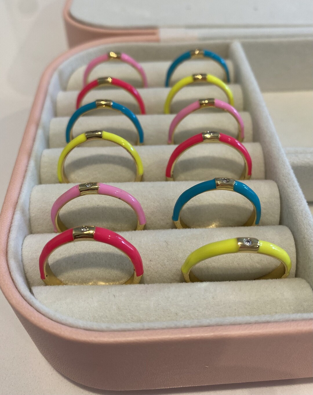 Stackable Adjustable Bright Colored Ring - Etsy