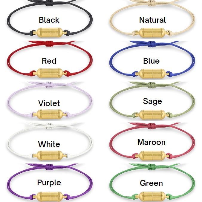 Gold Capsule String Bracelet - Hidden Message Jewelry - Secret Message ...