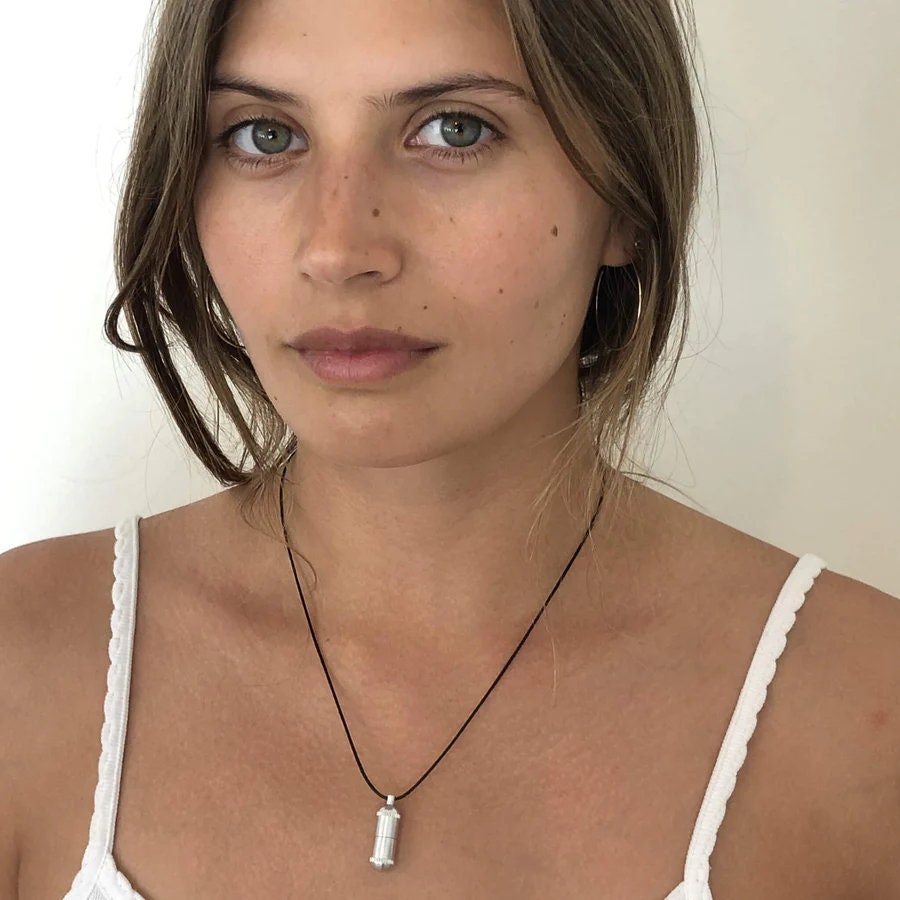 Silver Capsule String Necklace - Hidden Message Jewelry - Secret ...