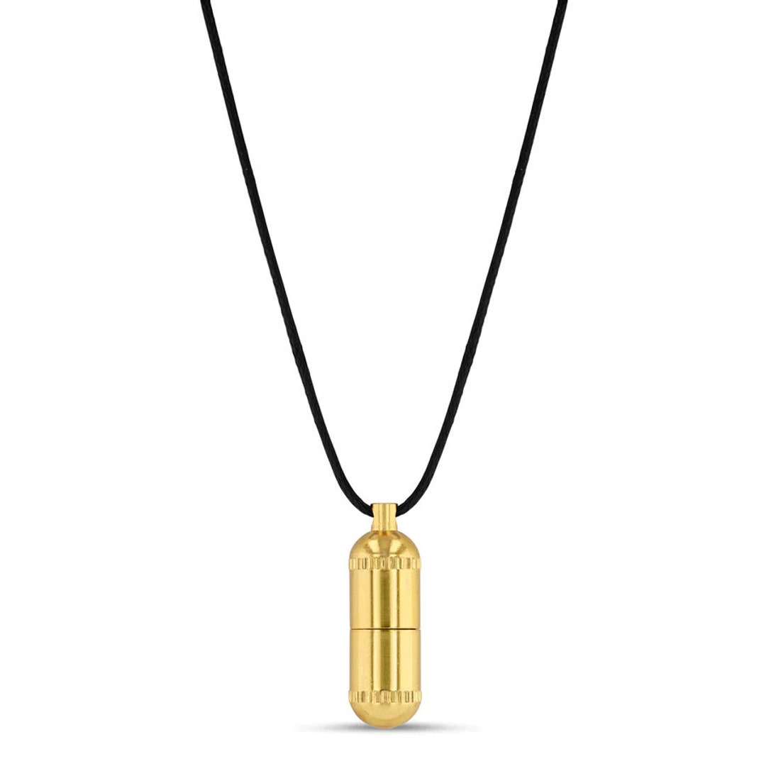 Gold Capsule String Necklace - Hidden Message Jewelry - Secret Message ...