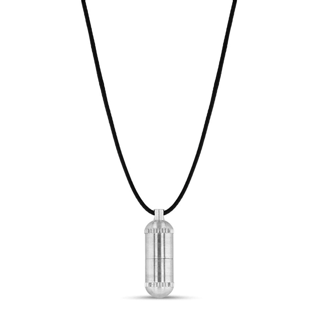 Silver Capsule String Necklace - Hidden Message Jewelry - Secret ...