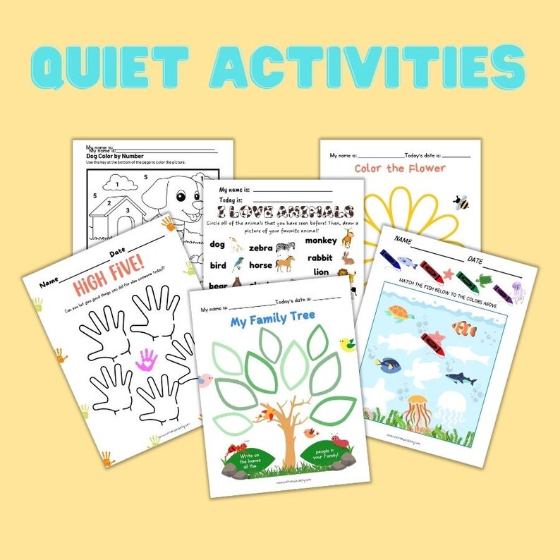 Calming Corner Quiet Activity Kids Activities Emotions - Etsy