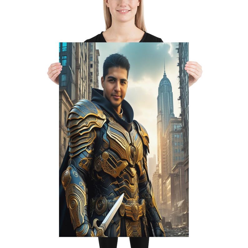 Custom Superhero Portrait, Photo to Art, Gift for Superhero Fans, Photo ...