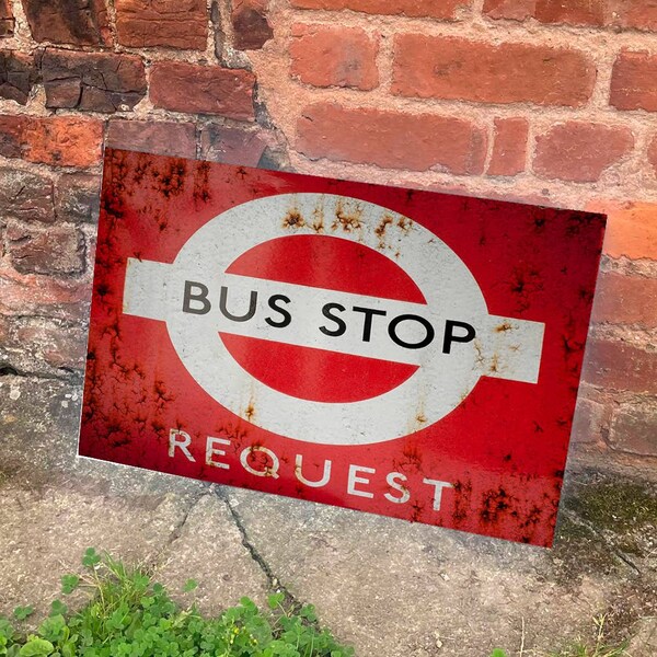 Bus Stop Sign - Etsy