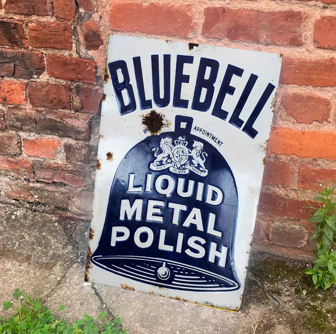 Bluebell Liquid Metal Polish Metal Sign Plaque - Etsy