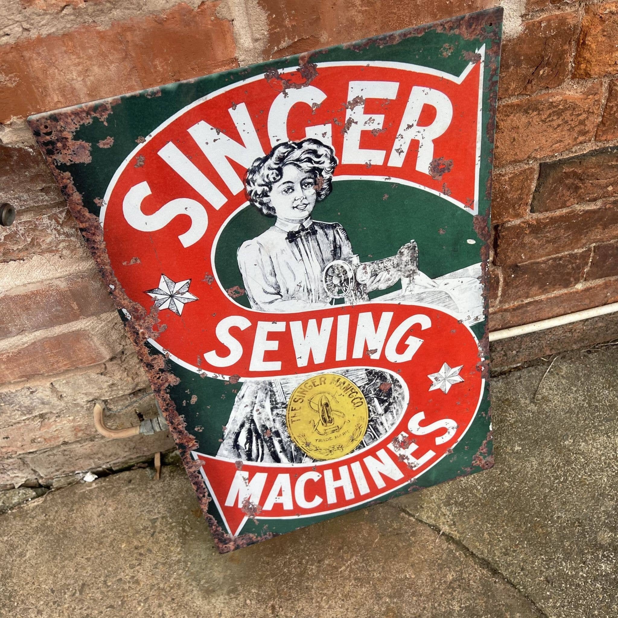 Genuine Singer Sewing Machine S Metal Sign - Etsy