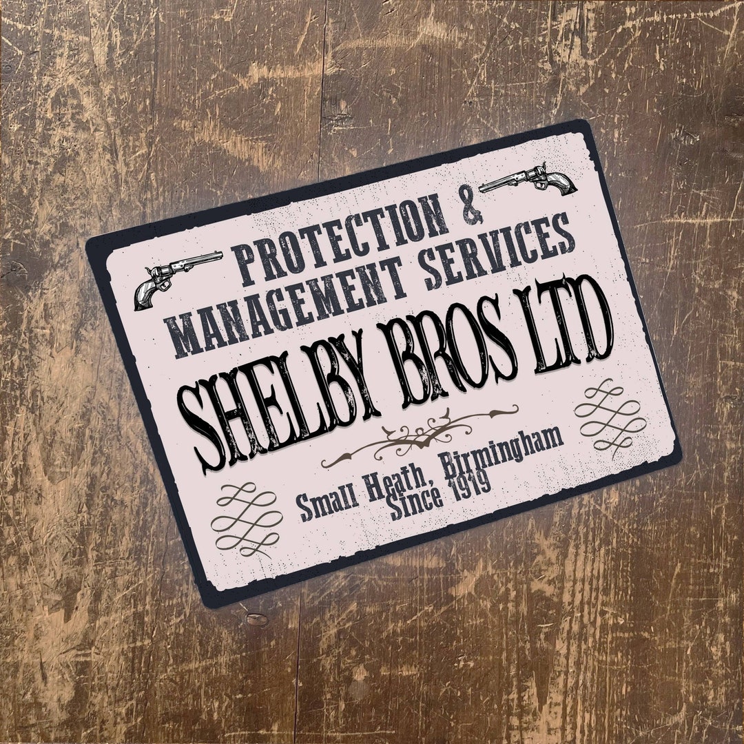 Peaky Blinders Protection Services Metal Vintage Wall Sign - Etsy