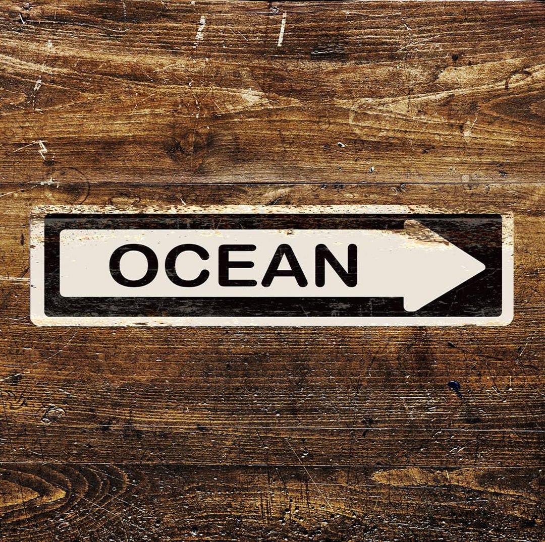 Ocean Sign Metal Long Sign Plaque - Etsy
