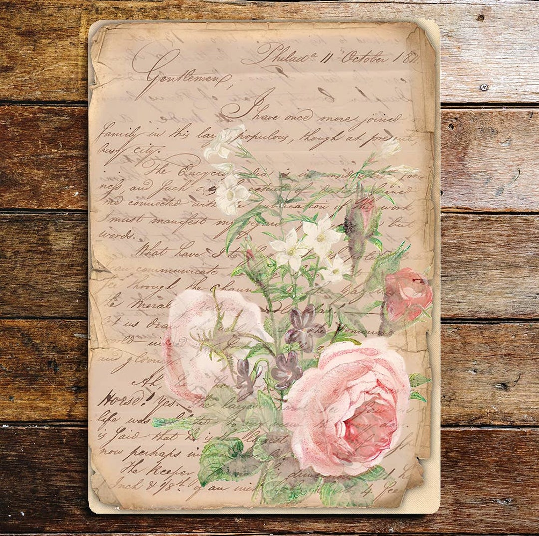 Shabby Chic Letter Pink Roses Metal Wall Sign Plaque - Etsy UK