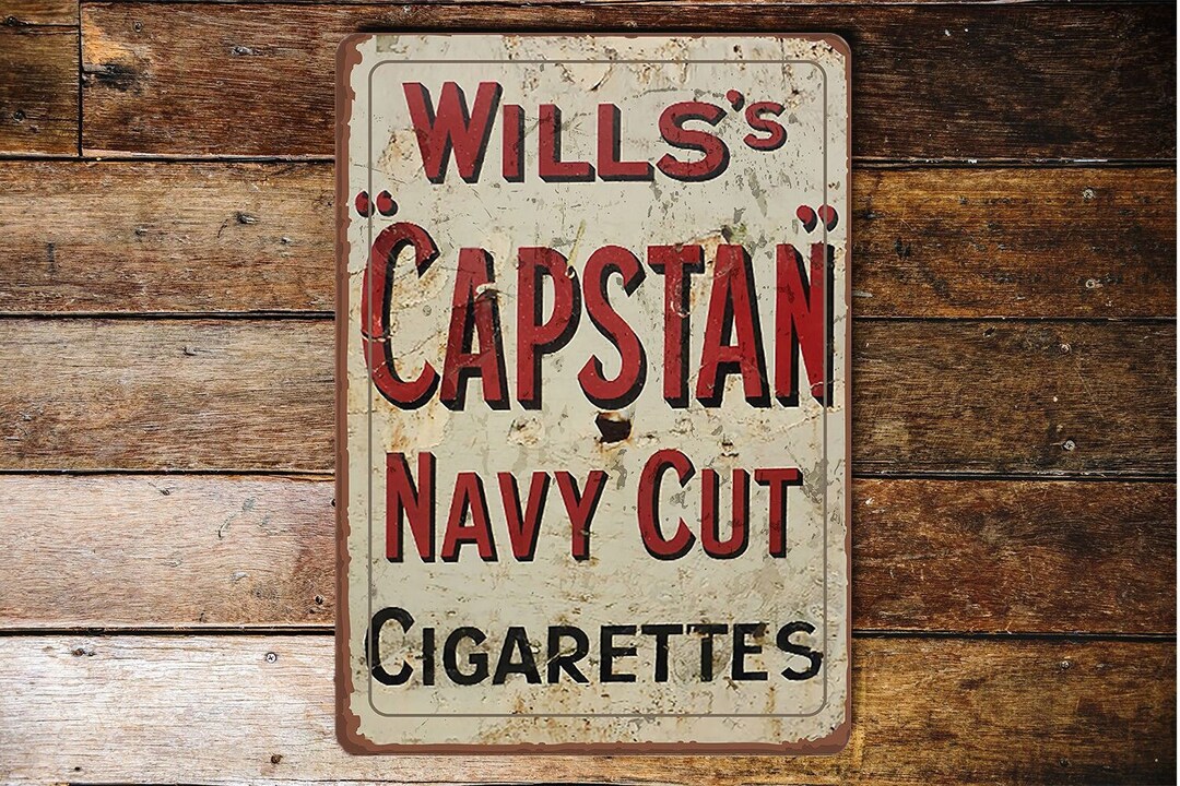 Wills Navy Cut Metal Vintage Wall Sign - Etsy