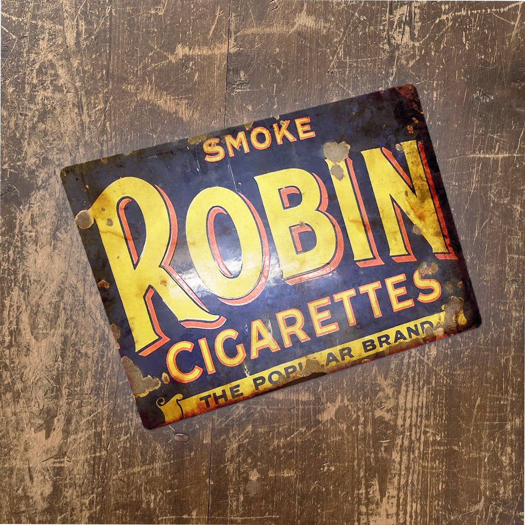Smoke Robin Metal Advertising Wall Sign - Etsy