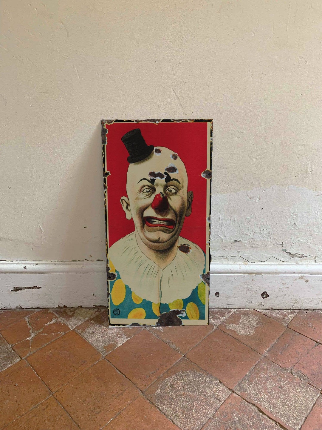 Circus Clown Sad Face Metal Sign - Etsy UK