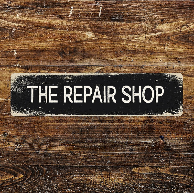 The Repair Shop Sign Metal Long Sign Plaque - Etsy