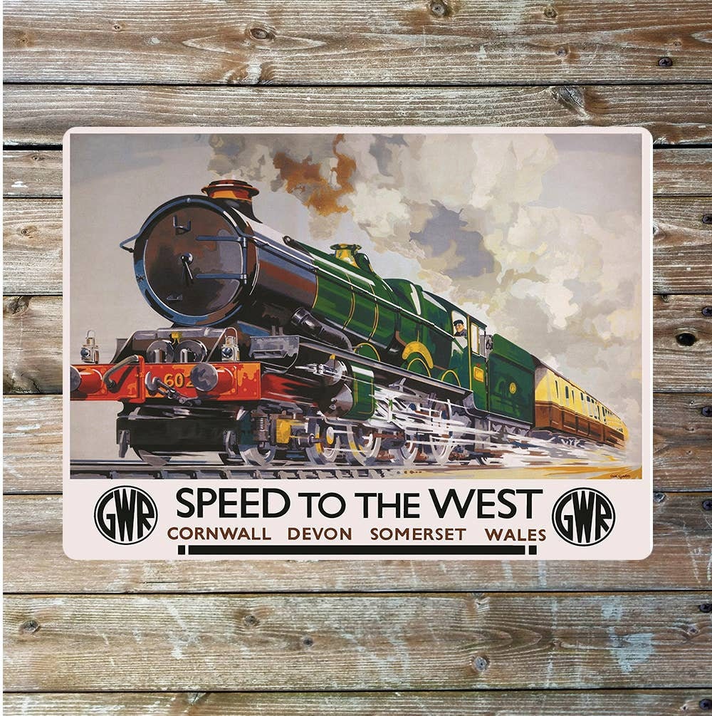 Gwr Railway Train Steam Engine Vintage Metal Sign Plaque - Etsy