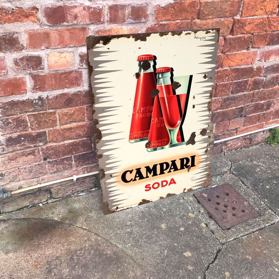 Campari Soda Metal Advertising Wall Sign - Etsy