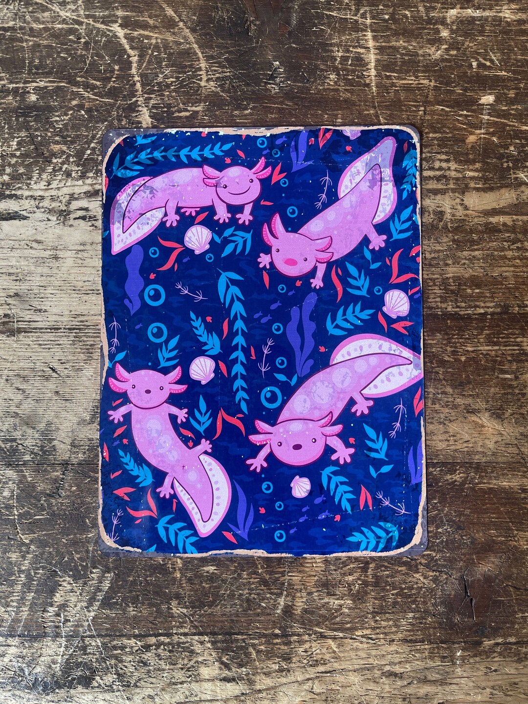 Axolotl Pattern Sea Weirdo Fish Metal Wall Sign Plaque - Etsy