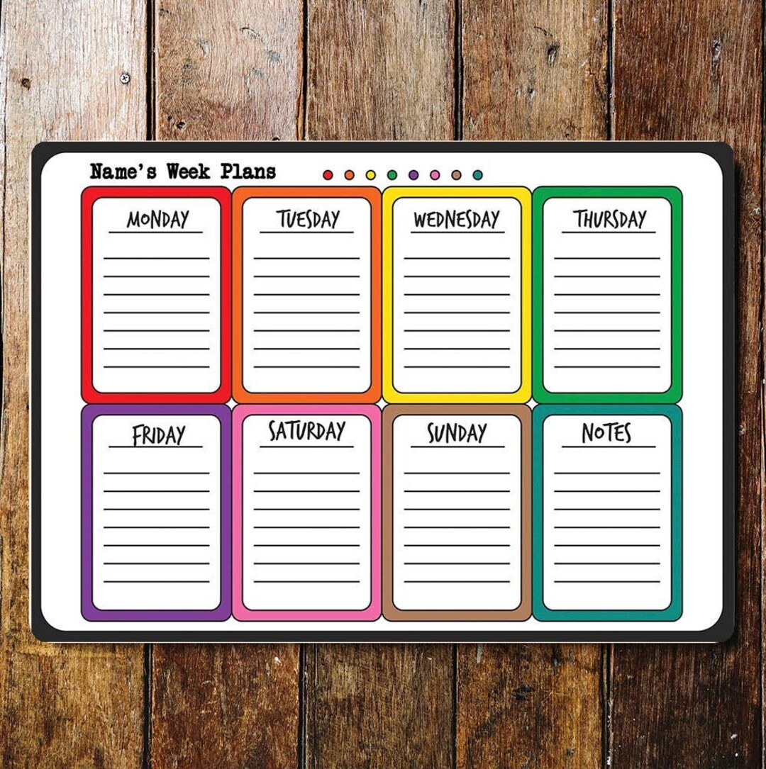 Weekly Planner Organize Metal Sign Plaque - Etsy