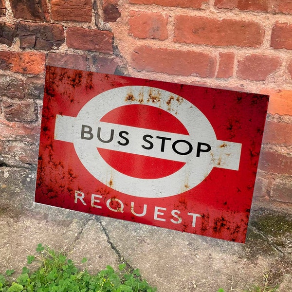 Bus Stop Sign - Etsy