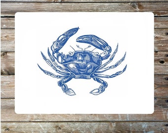 Blue Crab on the Beach With Seashells Sign, Maryland Blue Crab Metal ...