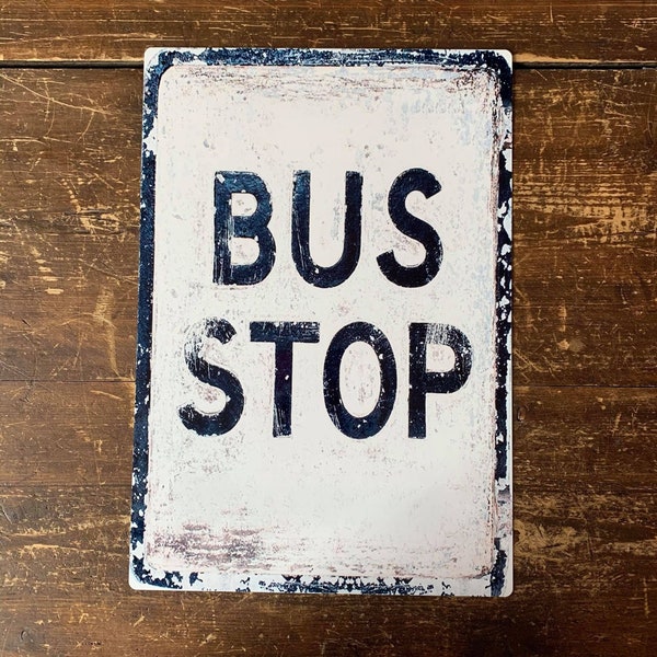 Bus Stop Sign - Etsy