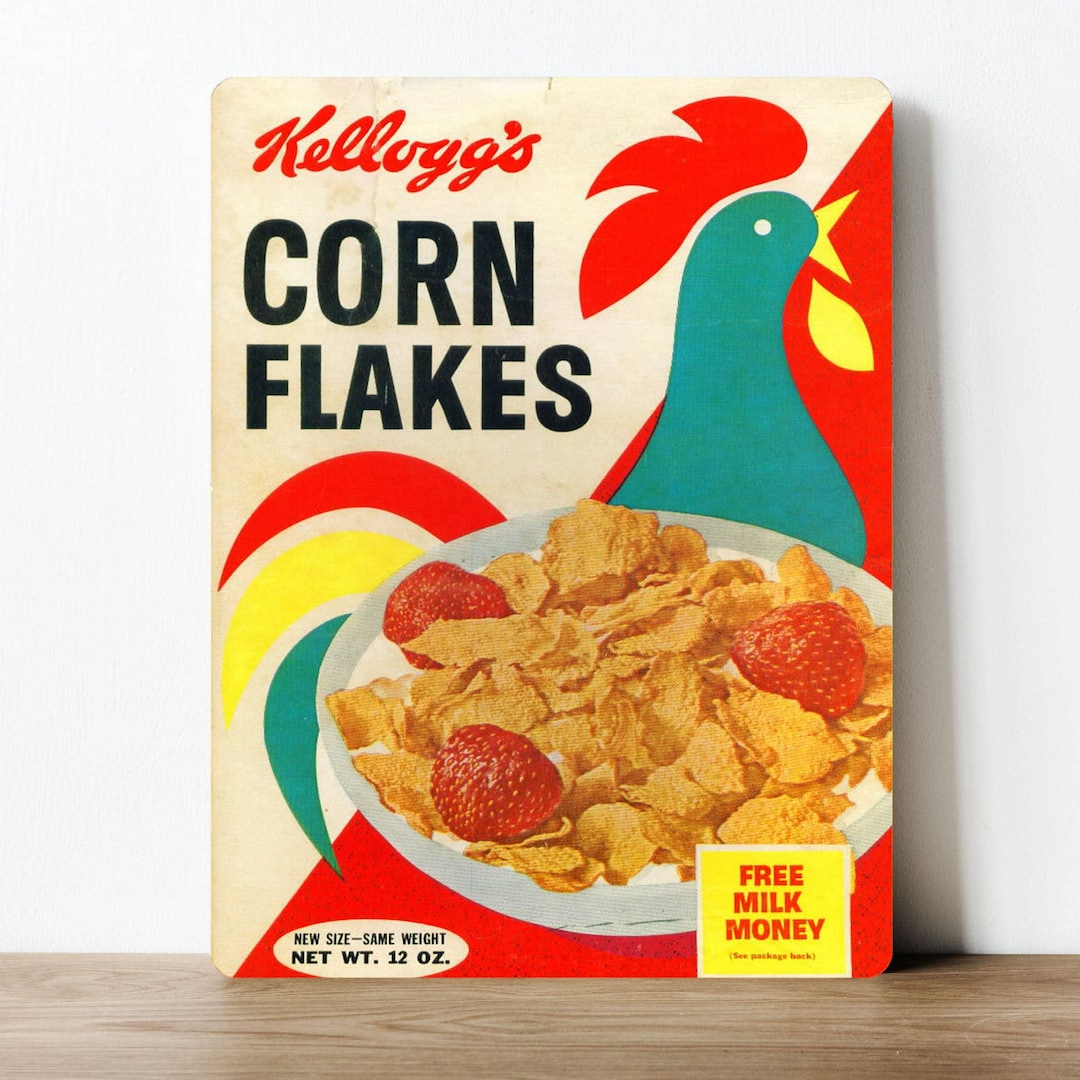 Kelloggs Corn Flakes Rooster Chicken Metal Sign Plaque - Etsy