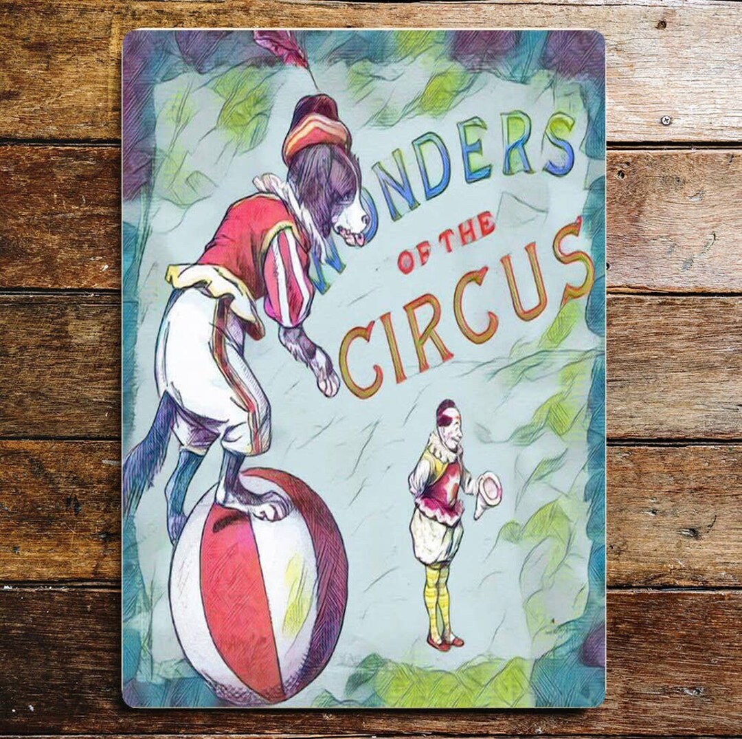 Wonders of the Circus Clown Metal Sign Plaque - Etsy