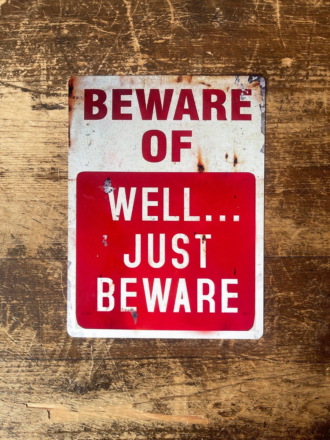Beware of ... Well ... Just Beware Metal Sign - Etsy