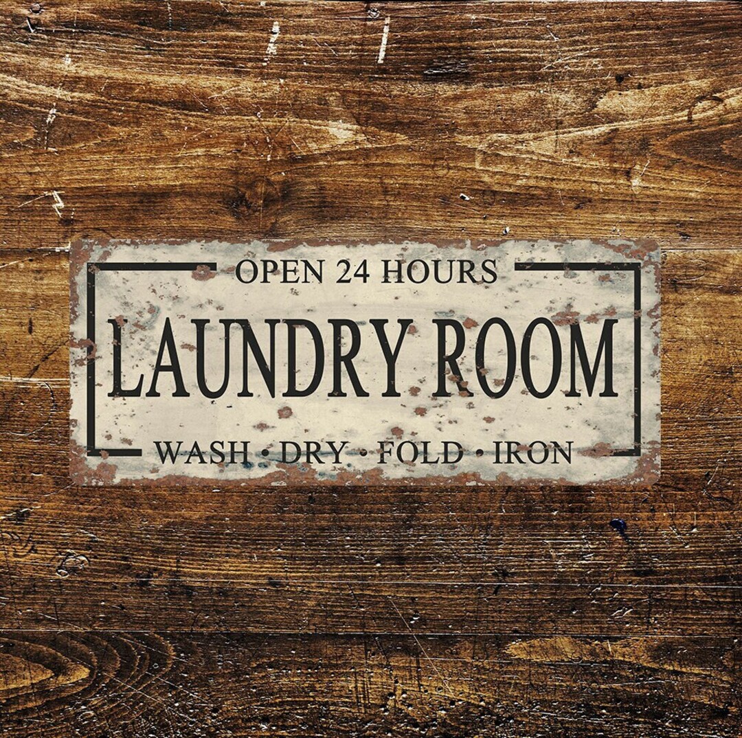 Vintage Laundry Room Notice Metal Sign - Etsy
