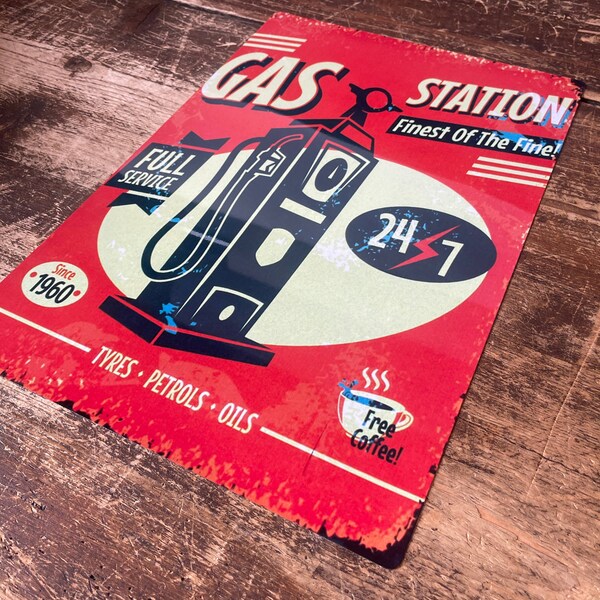 Gas Station Signs - Etsy UK