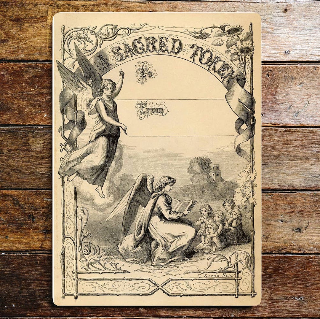 A Sacred Token Angels Children Wings Metal Wall Sign - Etsy