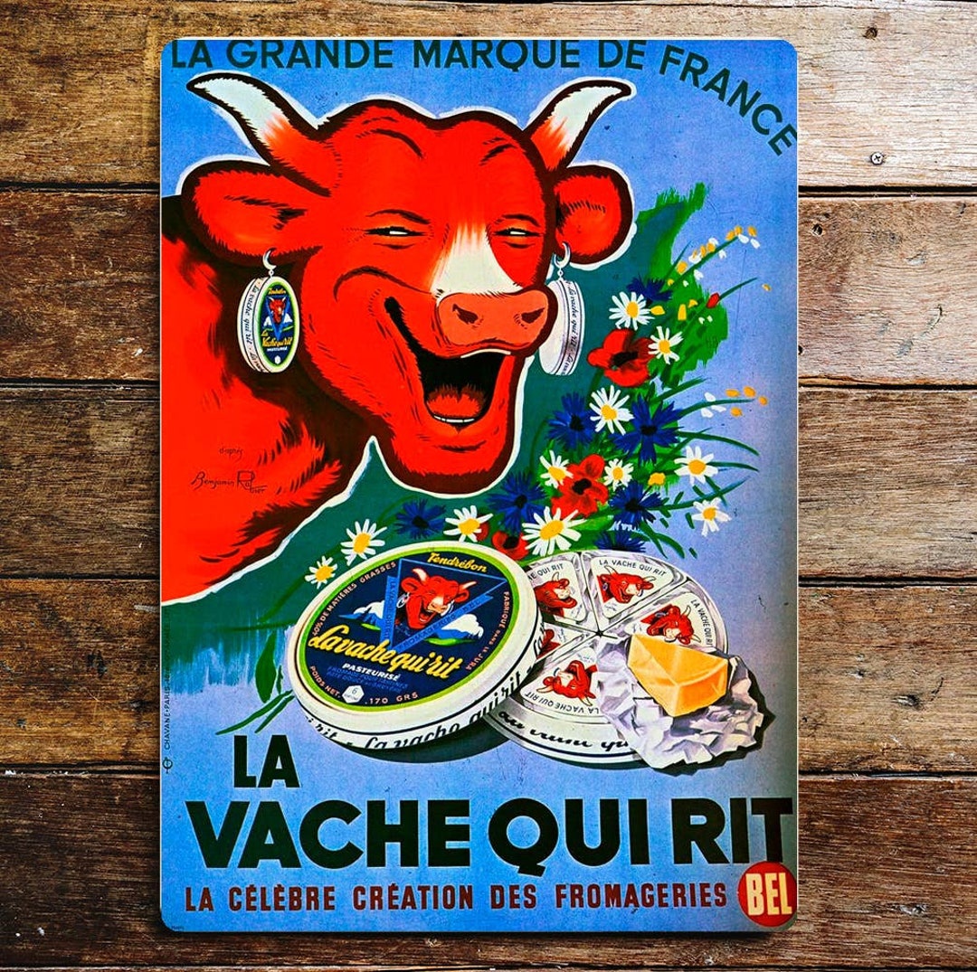 French Cheese La Vache Quirit Metal Sign - Etsy UK