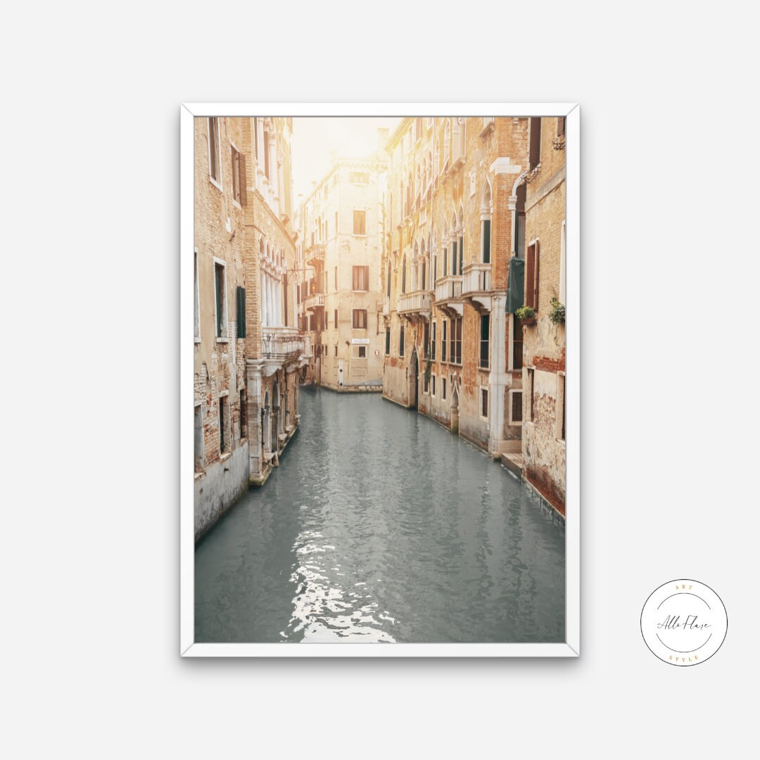 Venice Poster DIGITAL ART PRINT Venice Wall Art Retro Travel - Etsy