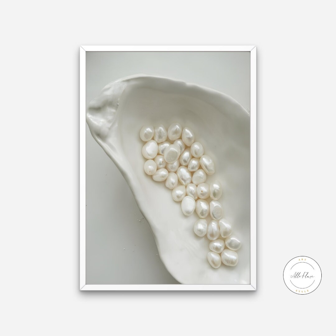 Pearls Wall Art INSTANT DOWNLOAD Designer Wall Art White - Etsy