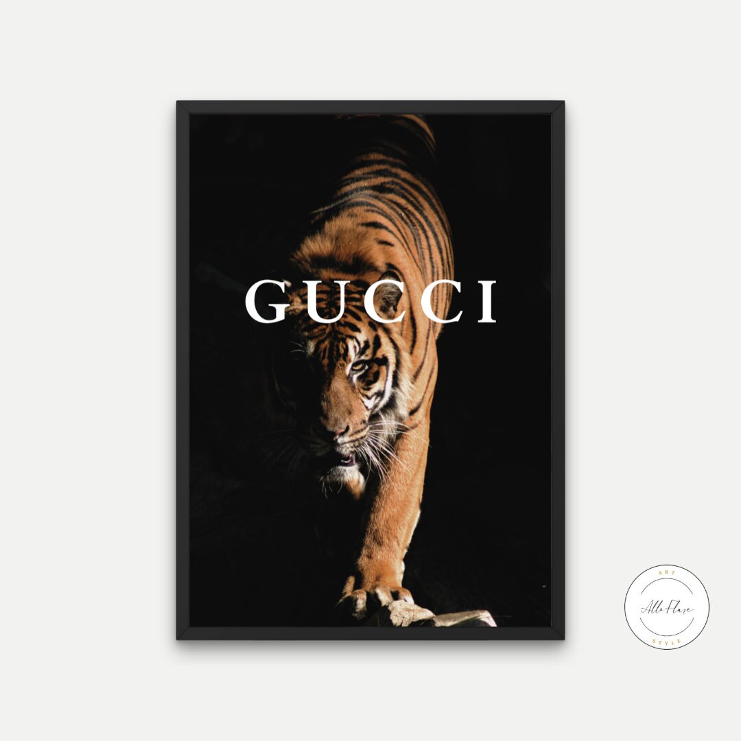 Tiger Designer Wall Art DIGITAL ART PRINT, Fashion Print, Luxury ...