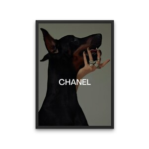 Luxury Fashion Doberman Poster PRINTABLE, Designer Wall Art, Digital ...
