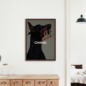 Luxury Fashion Doberman Poster PRINTABLE, Designer Wall Art, Digital ...