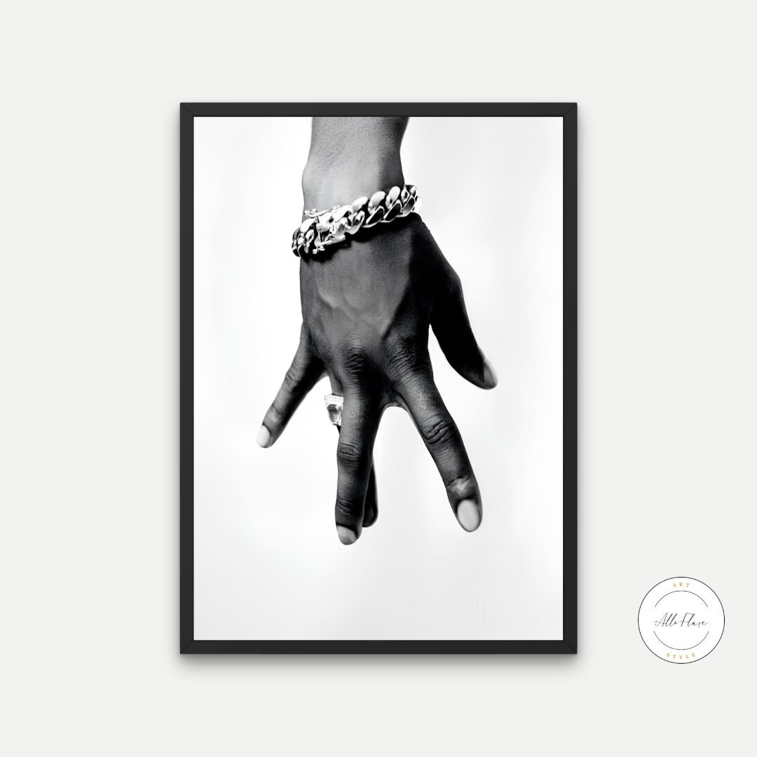 West Coast Rap Hip Hop Hand Sign DIGITAL ART PRINT, Hypebeast Poster ...