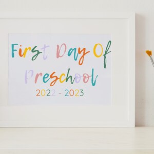 DIGITAL DOWNLOAD | First Day of School Printable Sign | Boho Rainbow ...