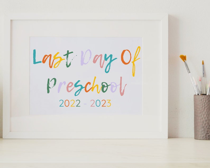DIGITAL DOWNLOAD | First Day of School Printable Sign | Boho Rainbow ...