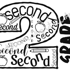 2nd Grade Digital Download | 2nd Grade Back to School Instant Download ...