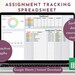 Assignment Tracker Spreadsheet Google Sheets Template - for College and ...