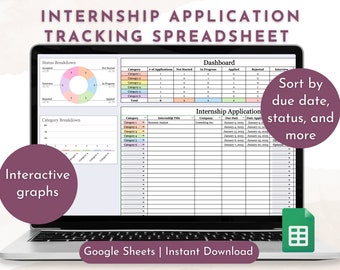 Assignment Tracker Spreadsheet Google Sheets Template - for College and High School Students - Etsy