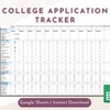 College Application Tracker - Google Sheets Download - Etsy