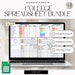 College Back to School Spreadsheet Bundle | Packing List, Assignment Tracker, Internship Tracker ...