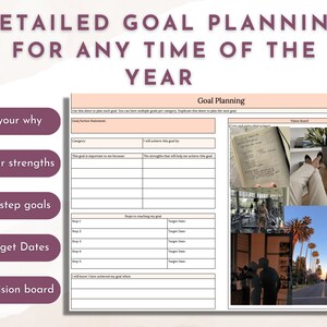 2023 Goal Setting Spreadsheet Worksheet Google Sheets Goal Planning - Etsy