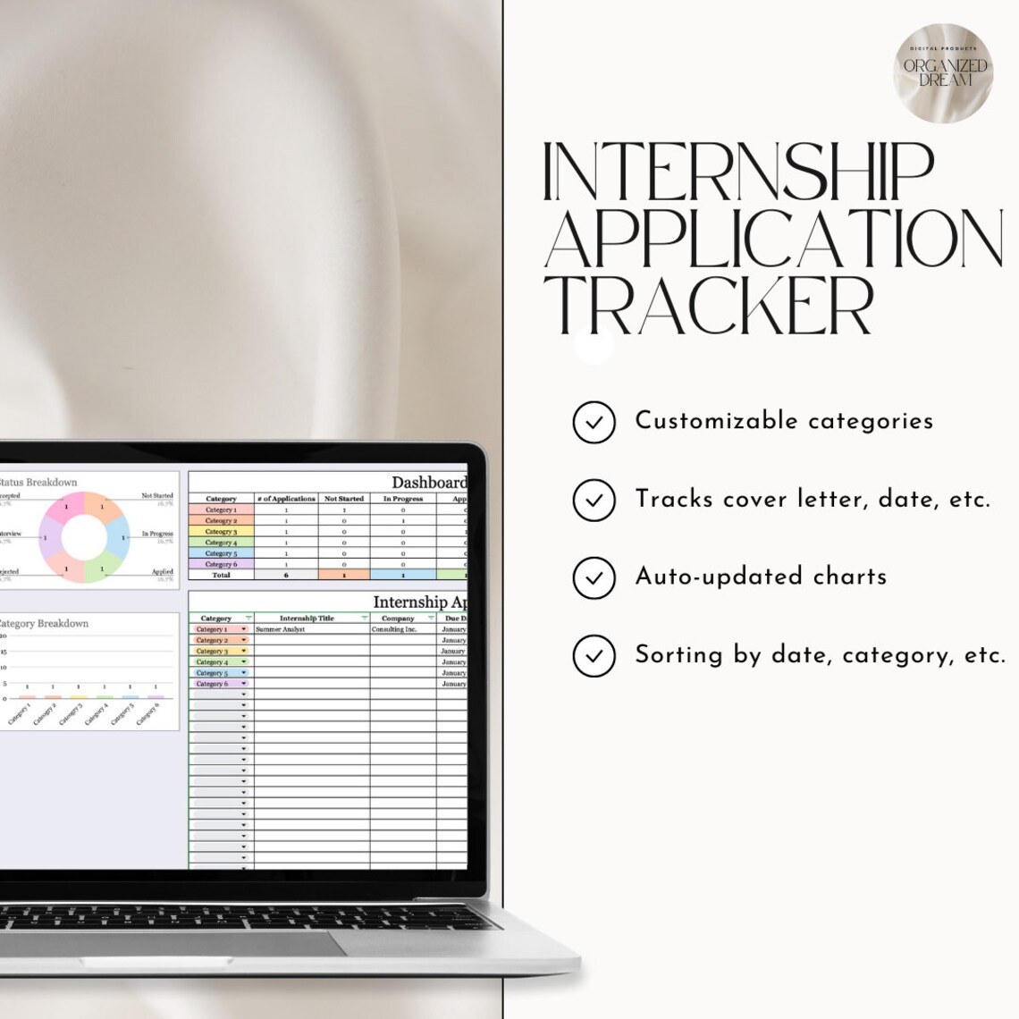 College Back to School Spreadsheet Bundle | Packing List, Assignment ...