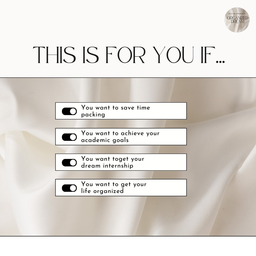 College Back to School Spreadsheet Bundle | Packing List, Assignment ...