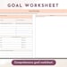 2023 Yearly Goal Setting Worksheet Workbook Spreadsheet Google Sheets ...